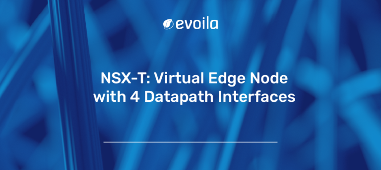 NSX-T: Virtual Edge Node with 4 Datapath Interfaces - evoila US