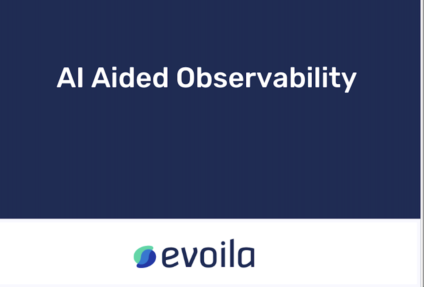 AI Aided Observability - evoila GmbH