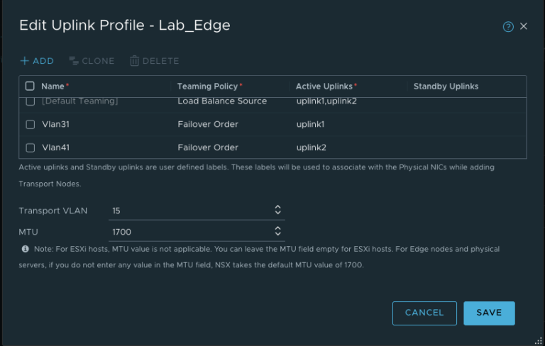 NSX: Sharing the overlay transport VLAN between ESXi TEPs and Edge TEPs ...